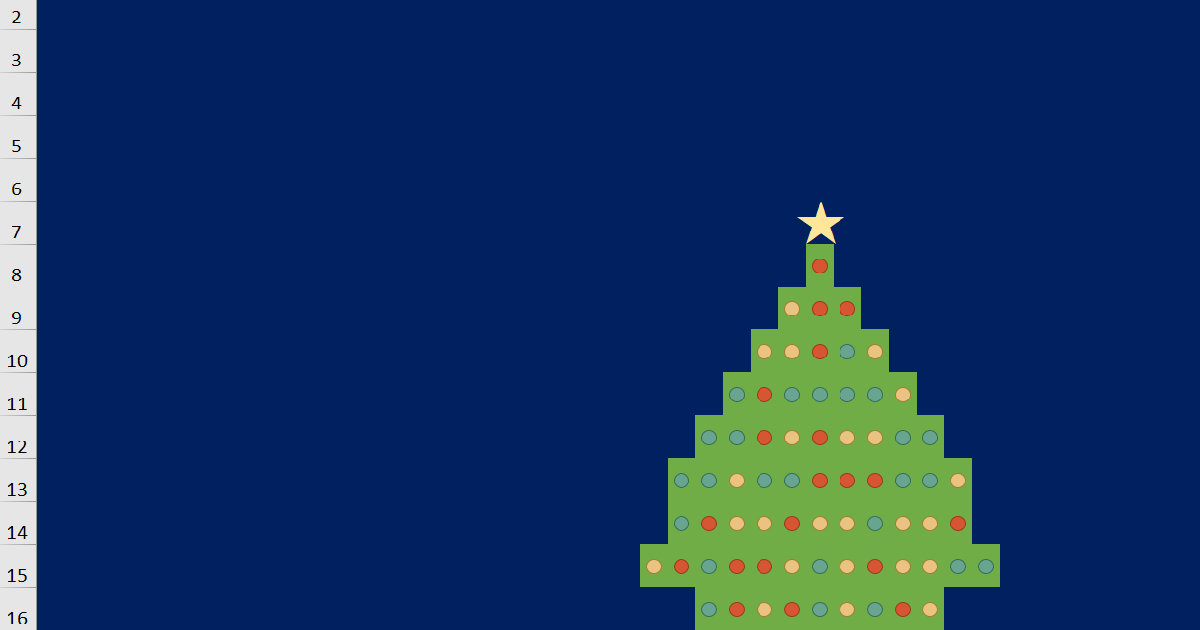 Simulate Christmas tree lights in Excel – how2excel – lernen Sie Best ...