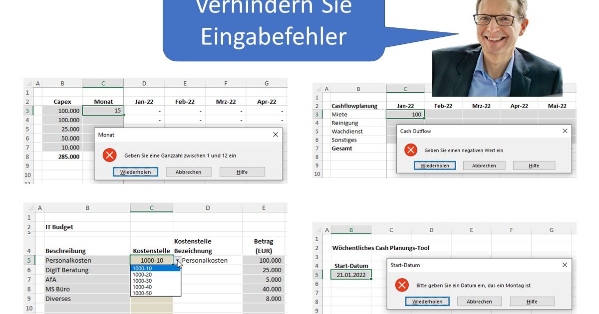 Verhindern Sie Eingabefehler mit Datenüberprüfung – how2excel – lernen Sie Best Practice, Tipps ...